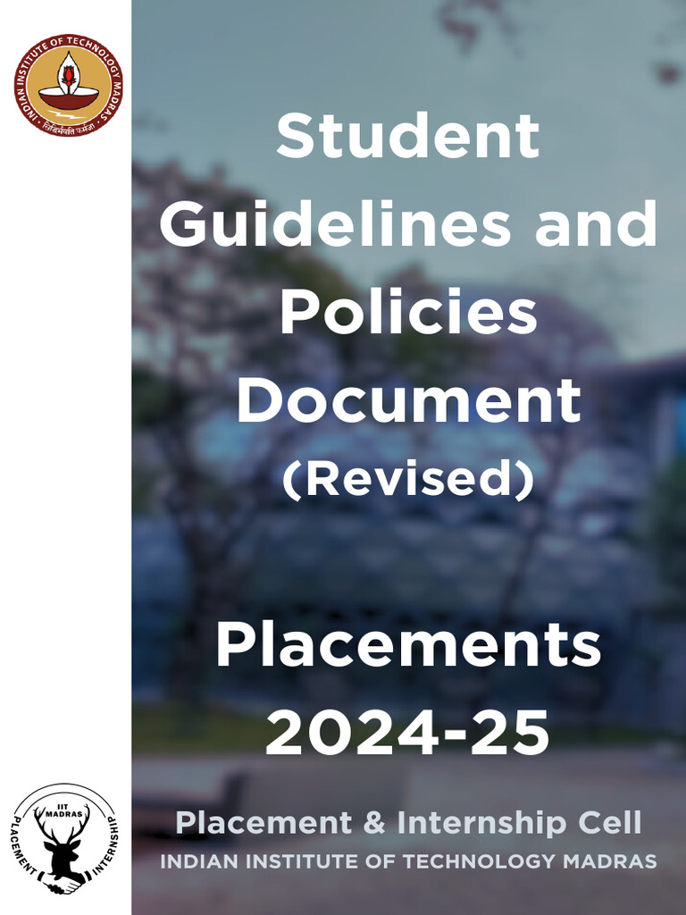 Placement Student Guidelines Revised | PDF | Résumé