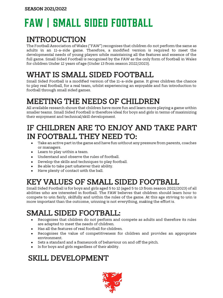 FAW Mini Rules PDF | PDF | Association Football | Sports