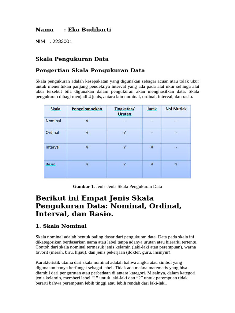 Jenis Jenis Skala Pengukuran | PDF
