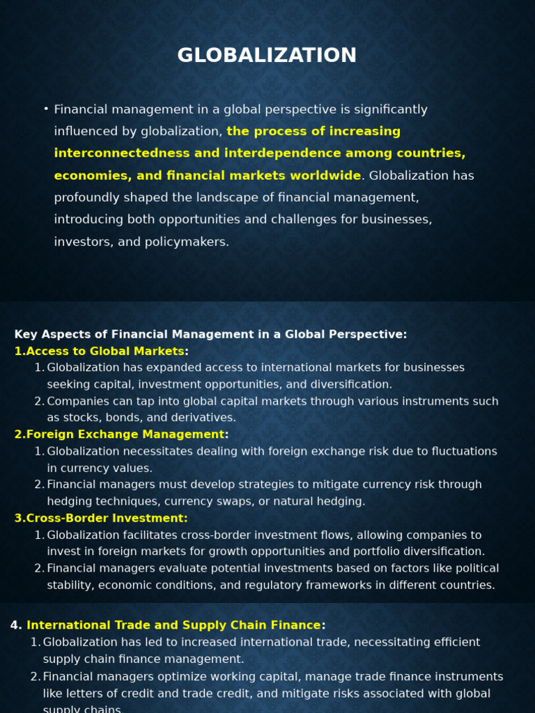Dimensions of Globalization UNIT 1 | PDF | Derivative (Finance ...