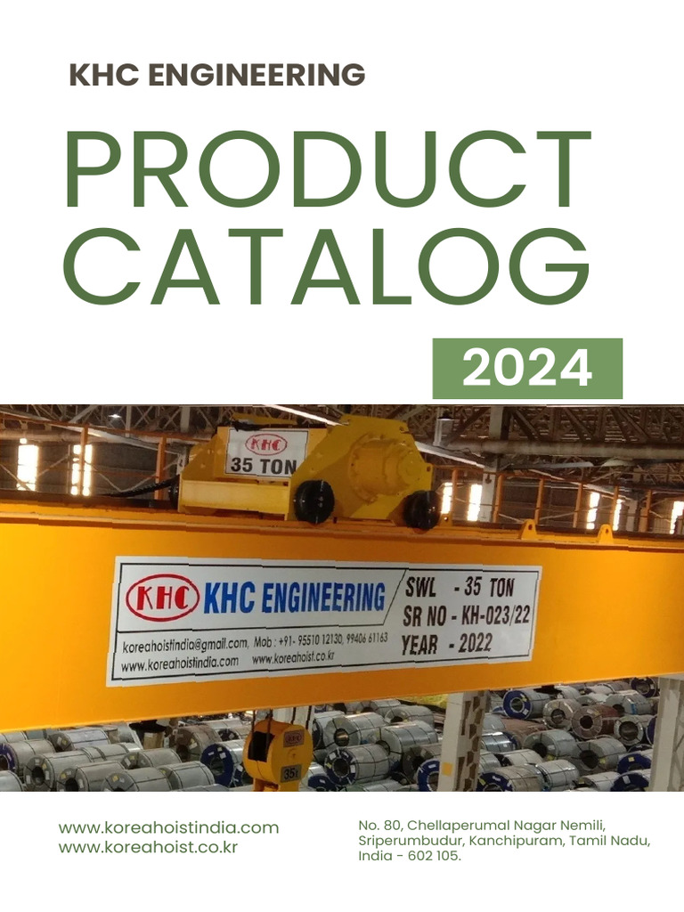 KHC Crane Product Catalog | PDF | Crane (Machine) | Manufactured Goods