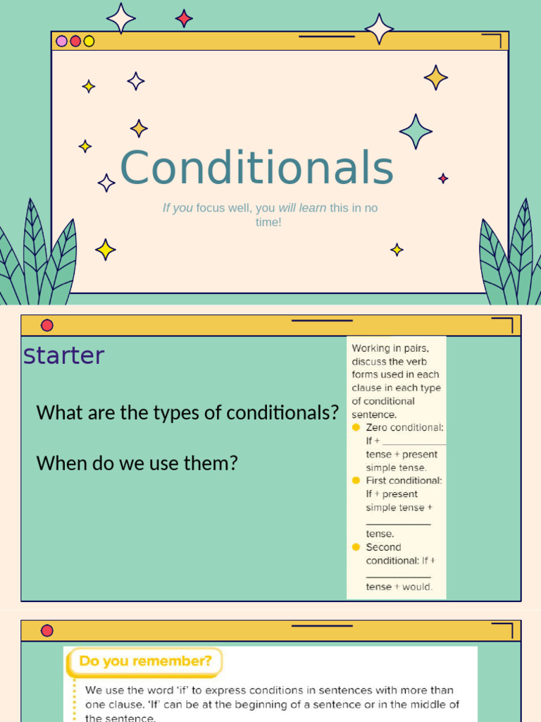 Conditionals (Page 80-81) | PDF