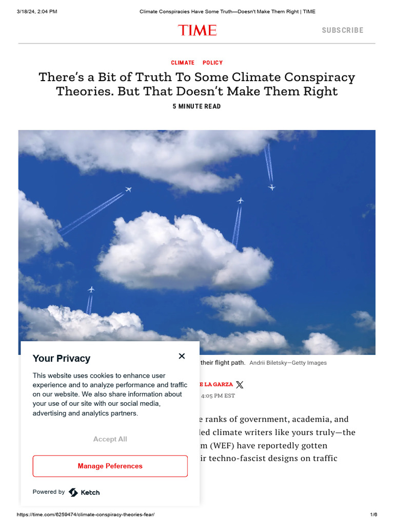 Climate Conspiracies Have Some Truth-Doesn't Make Them Right - TIME | PDF
