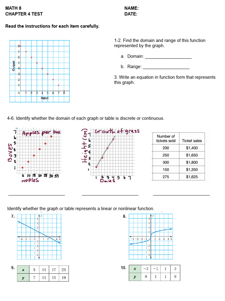 CHapter 4 Test | PDF