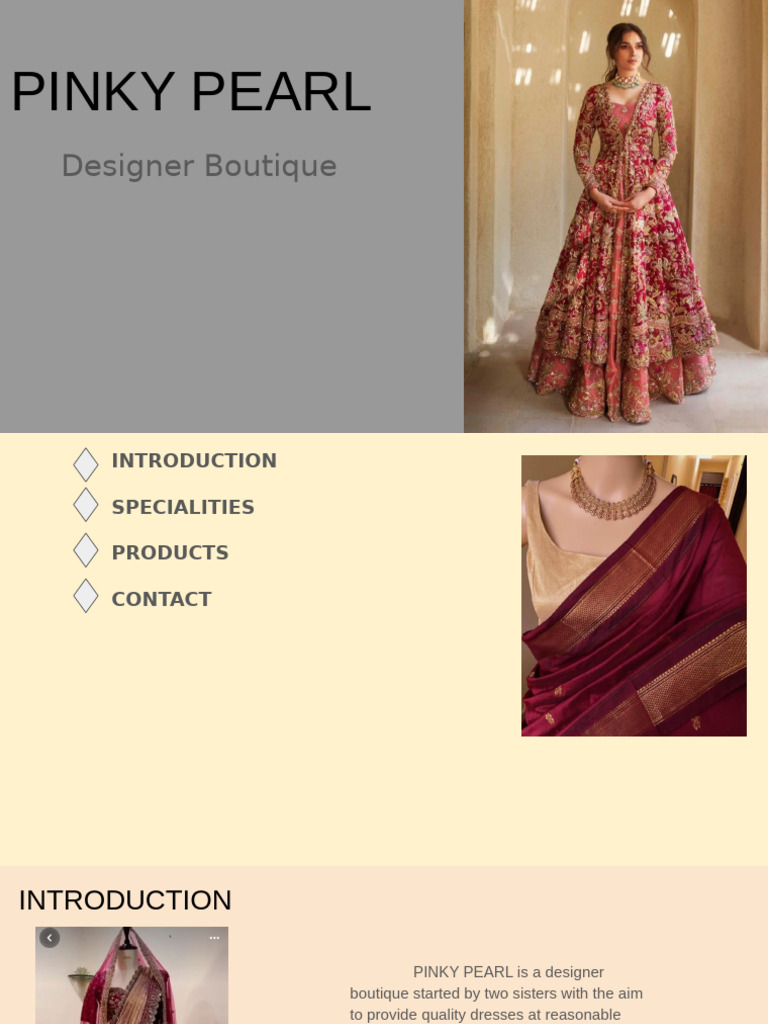 Custom Designer Boutique - Pinky Pearl | PDF