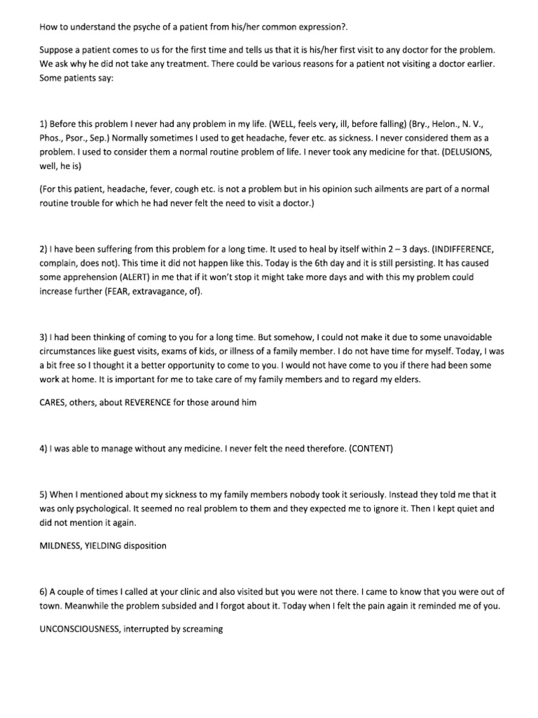 Understand Psyche of Patient | PDF