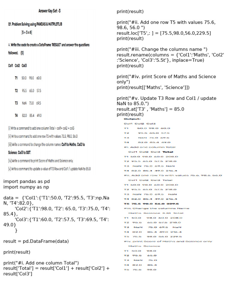 Pandas DataFrame Manipulation Guide | PDF