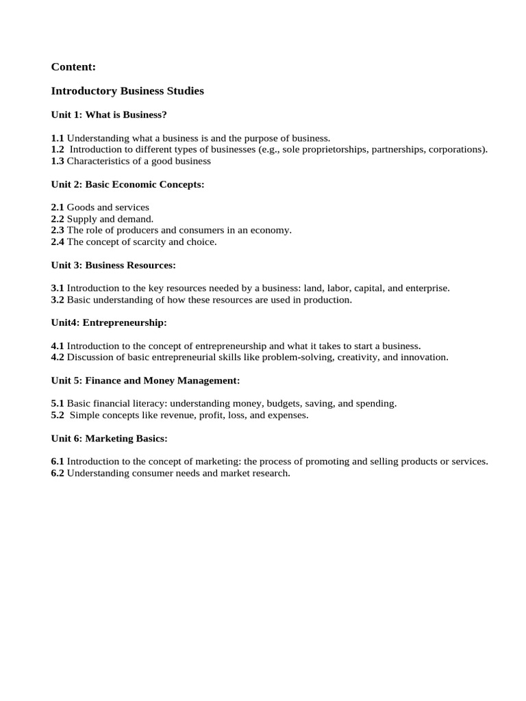 Business Course For Grade6 | PDF | Partnership | Entrepreneurship