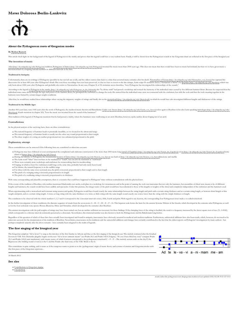 About The Pythagorean Roots of Gregorian Modes | PDF | Music Theory ...