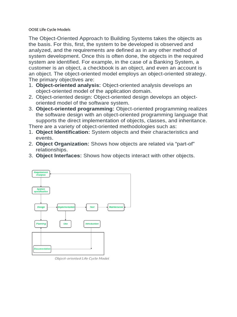 OOSE Life Cycle Models | PDF