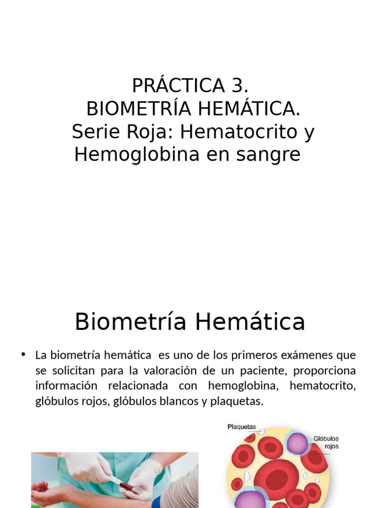 Biometría hematica Práctica | PDF | Sangre | Vertebrados