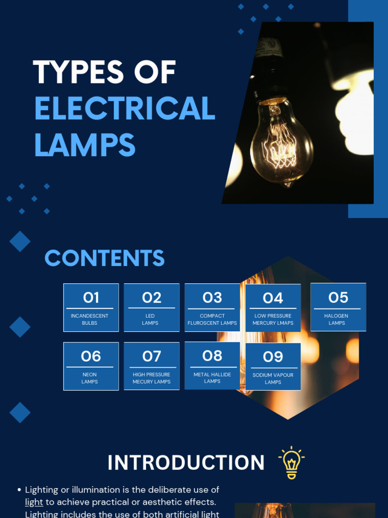 Types of Electrical Lamps Explained | PDF | Compact Fluorescent Lamp ...
