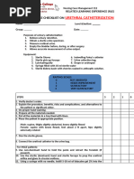 Checklist in Intra Foley Catheter | PDF
