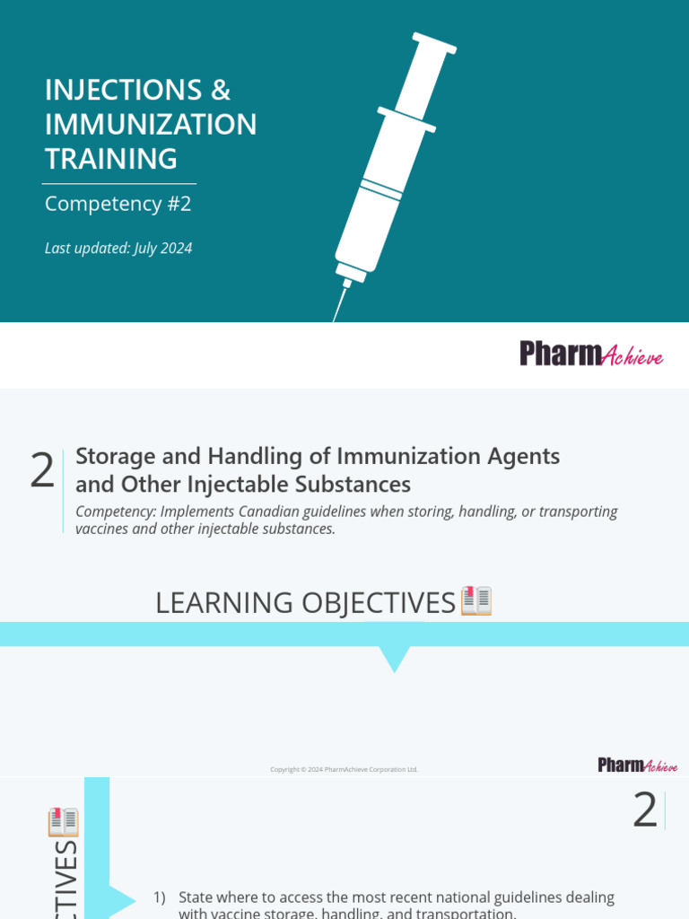 Competency 2 - Storage and Handling of Immunization Agents and Other ...