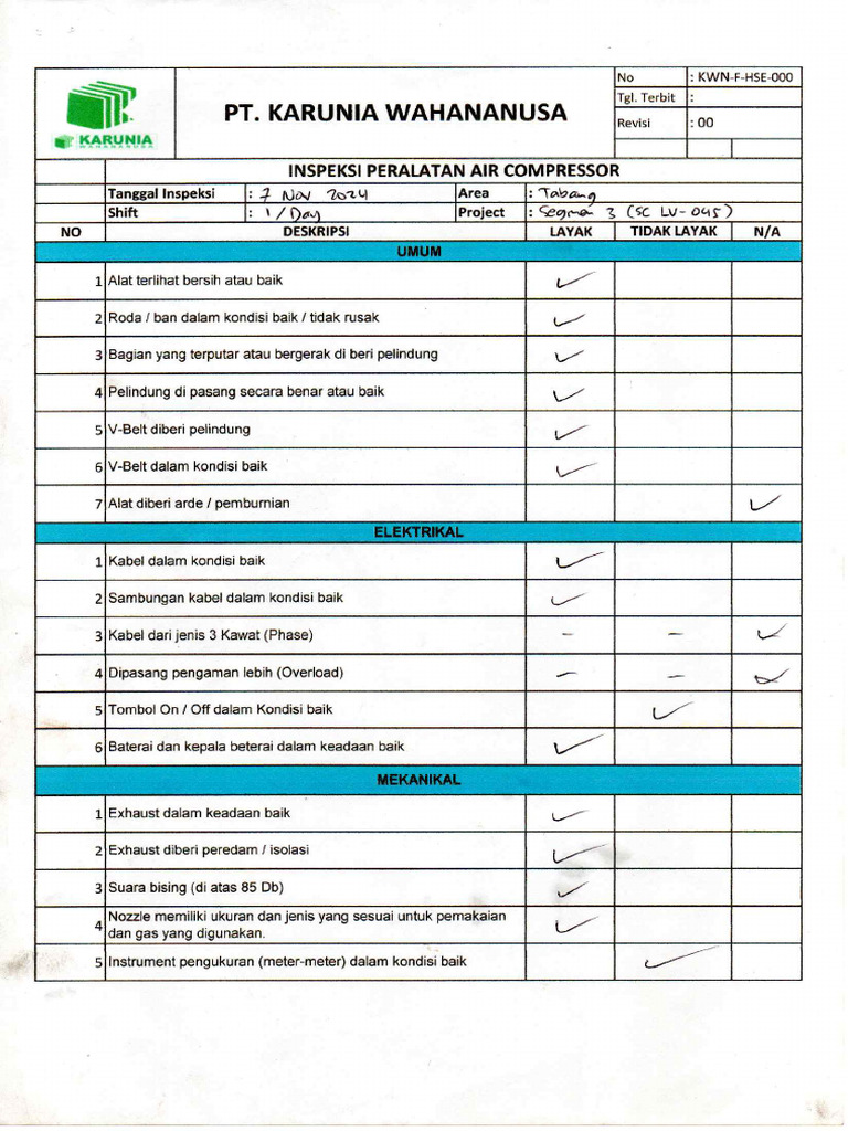 Laporan Over Inspeksi | PDF