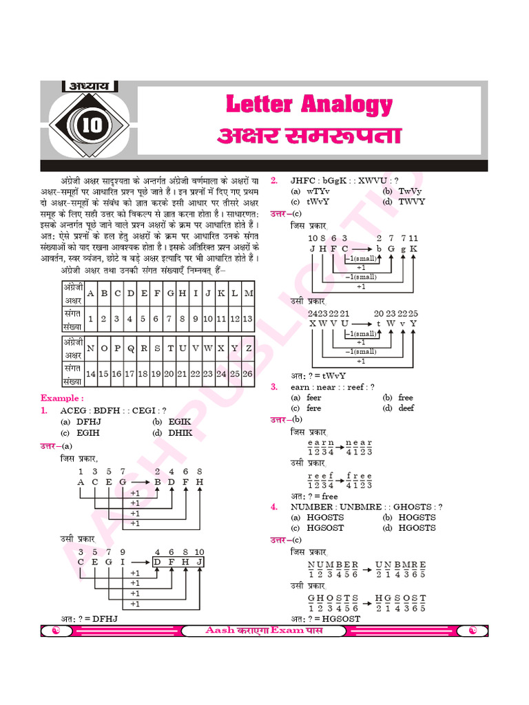Letter Analogy Exam Questions | PDF | Written Communication | Writing