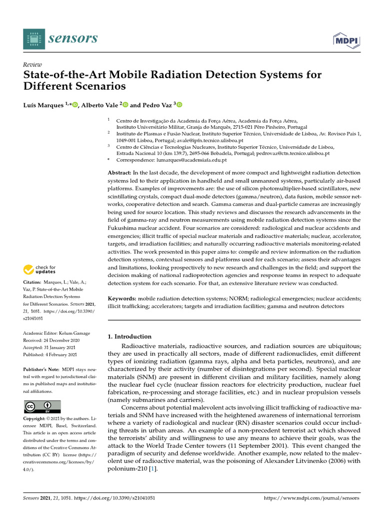 Mobile Radiation Detection Systems Review | PDF | Radionuclide | Radiation