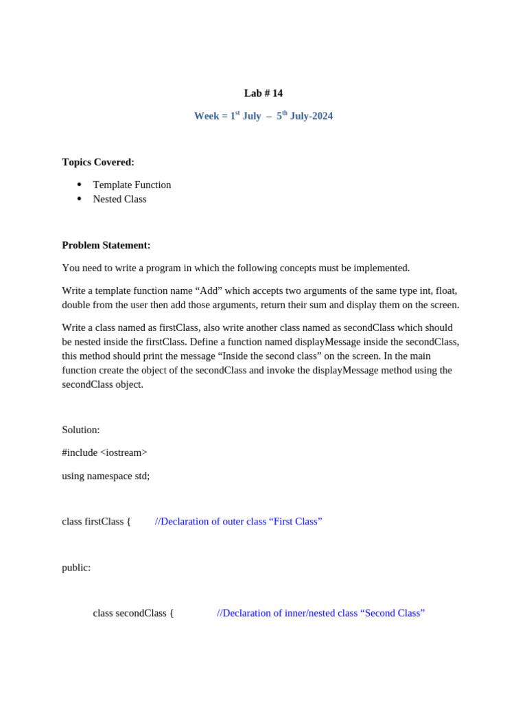 CS201 (P) ProblemStatement | PDF | Parameter (Computer Programming) | Namespace