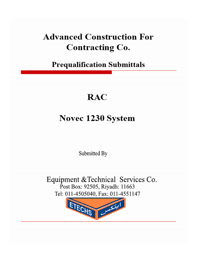 Novec Prequalification Submittals | PDF