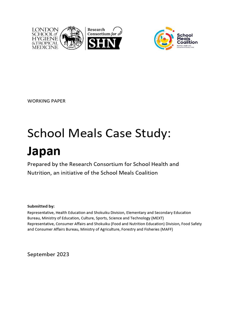 MEXT MAAF 2023 School Meals Case Study Japan | PDF | School Meal | Lunch