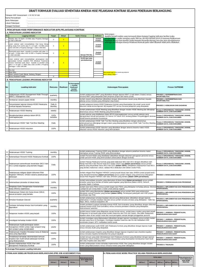 HSE KPI Subcontractor ABL June 2024 | PDF