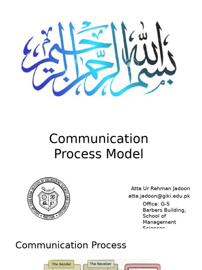 Lecture-4= Communication Process Model | PDF | Communication | Attitude ...
