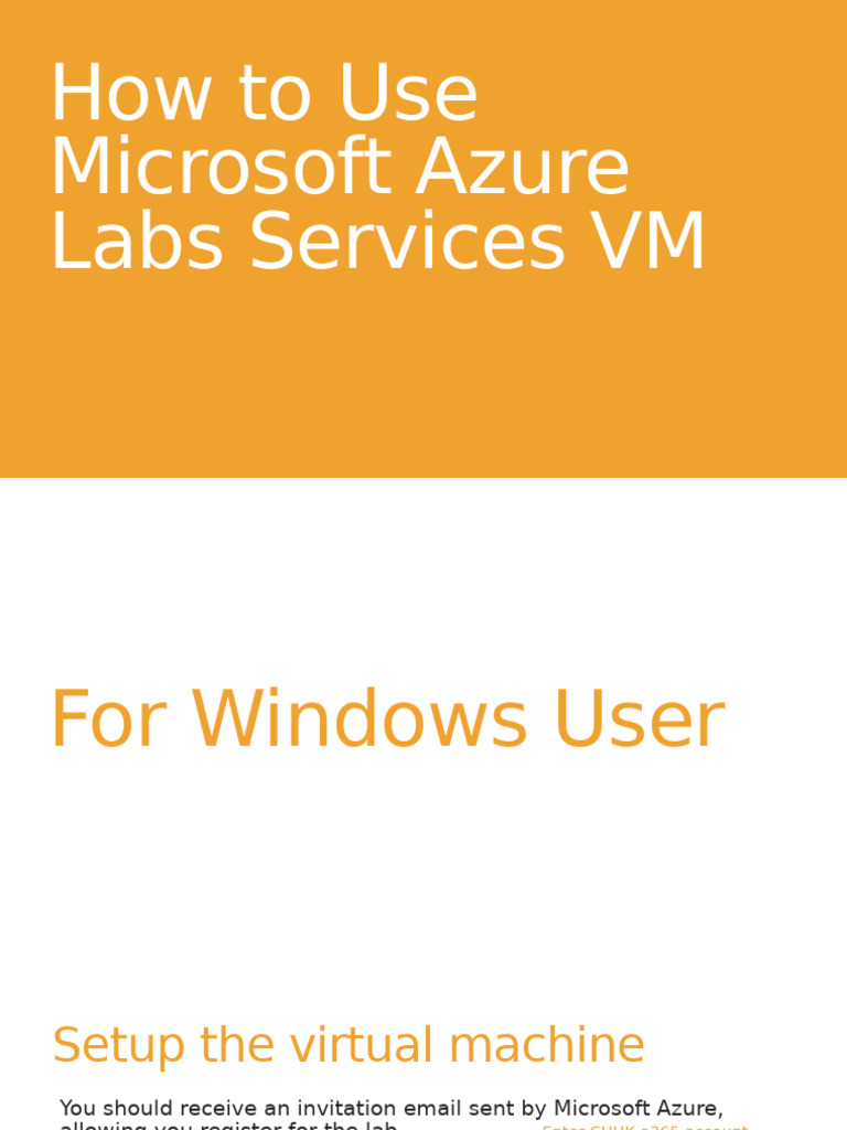 Azure Lab Services VM Setup Guide | PDF | Virtual Machine | Remote ...