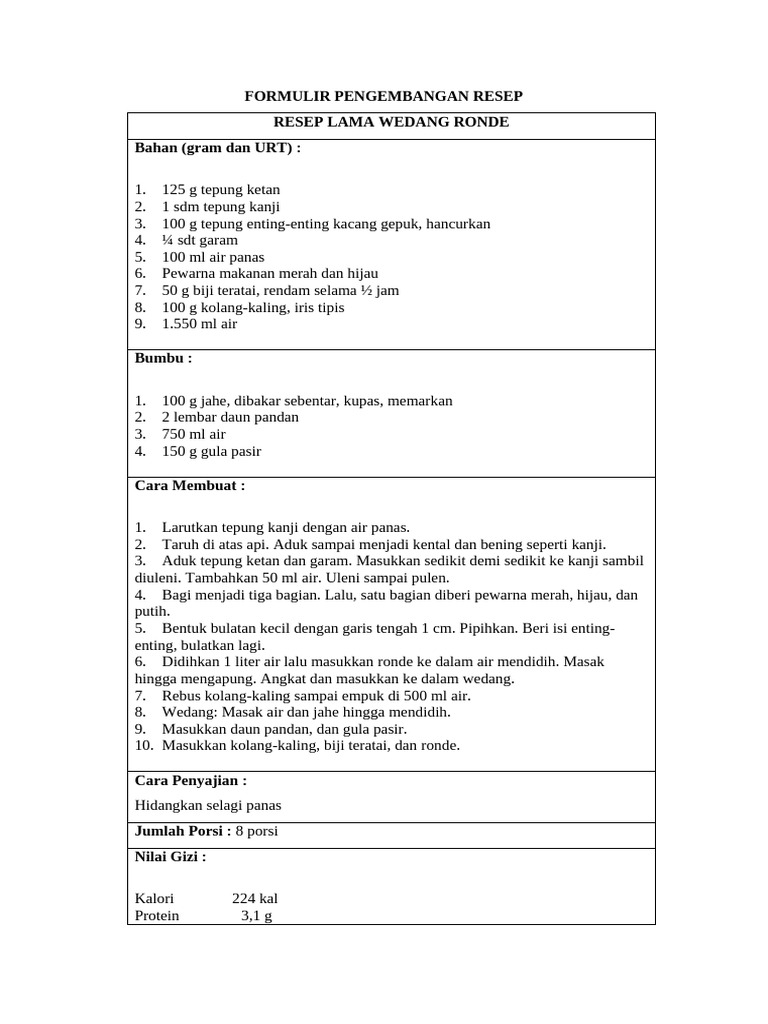 LAPORAN MODIFIKASI RESEP | PDF