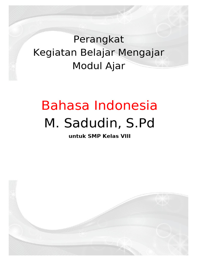 ATP MODUL AJAR B.INDO | PDF