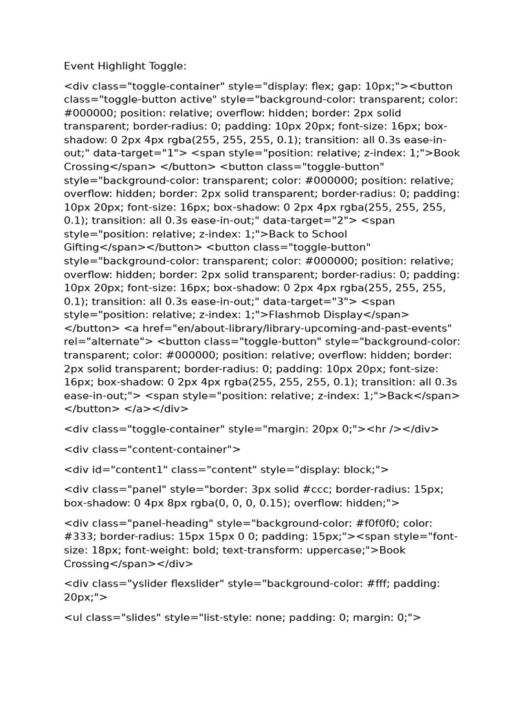 Event Highlight Toggle | PDF