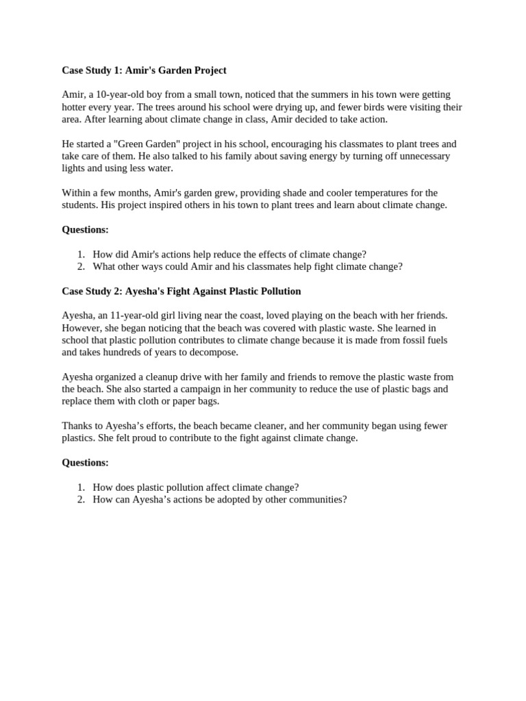 Case Study 5 Climate Change Pdf