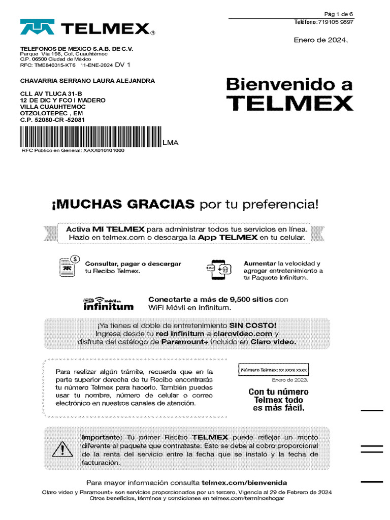 recibo-telmex-1 | PDF