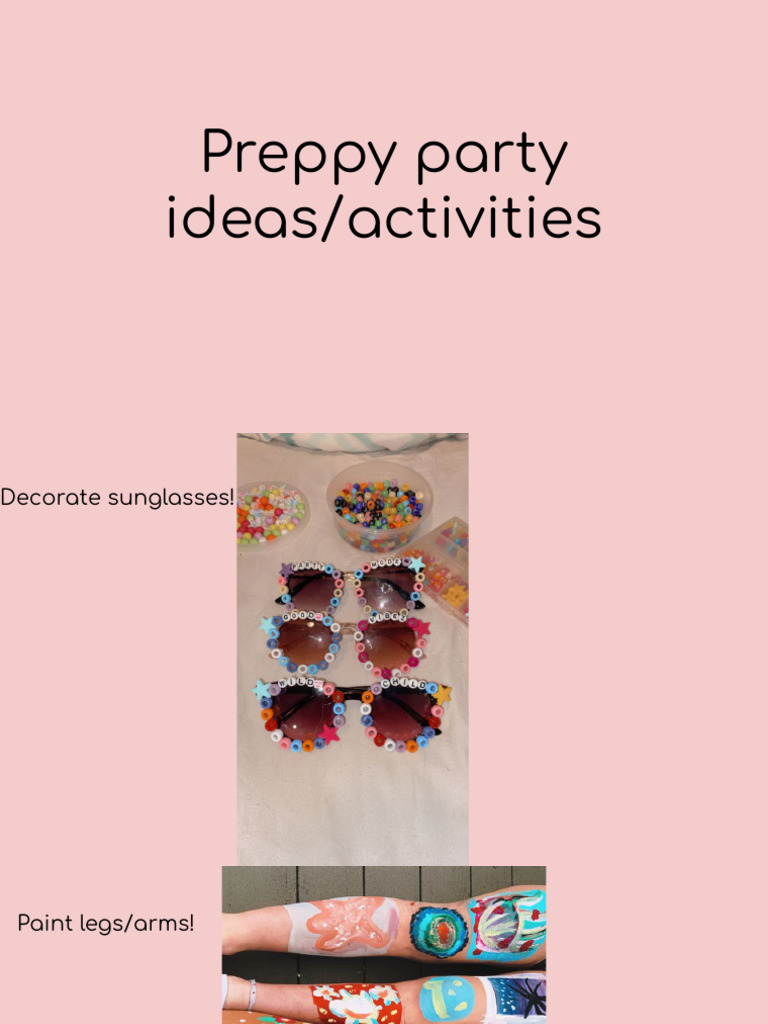 Preppy party ideas/activities | PDF