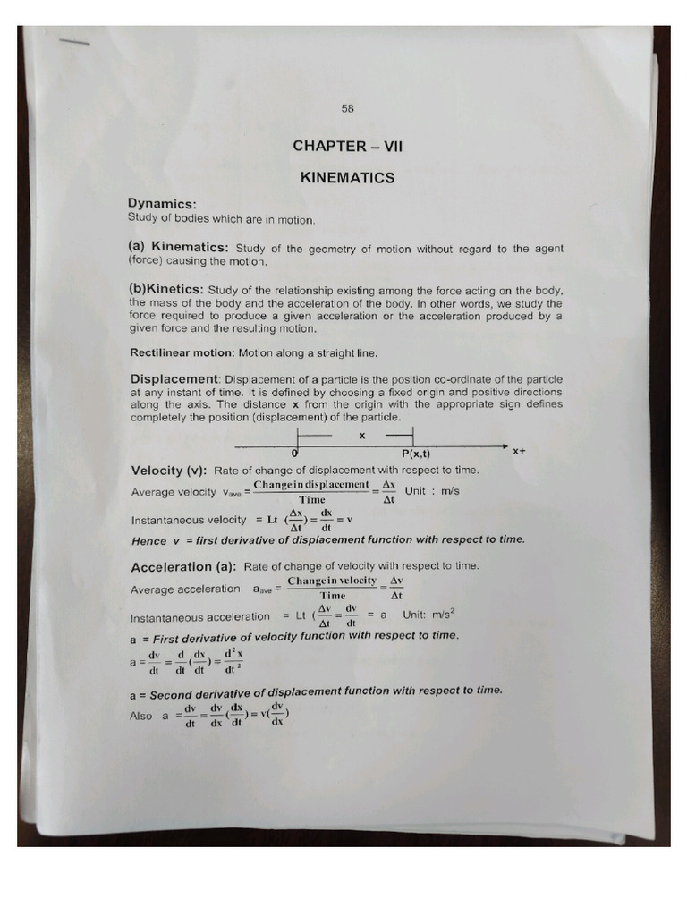 kinematics | PDF