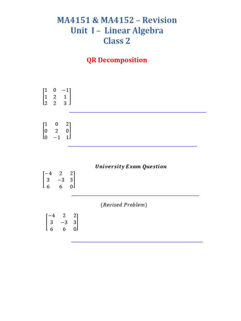 Revision - Unit 1 - Class 2 | PDF