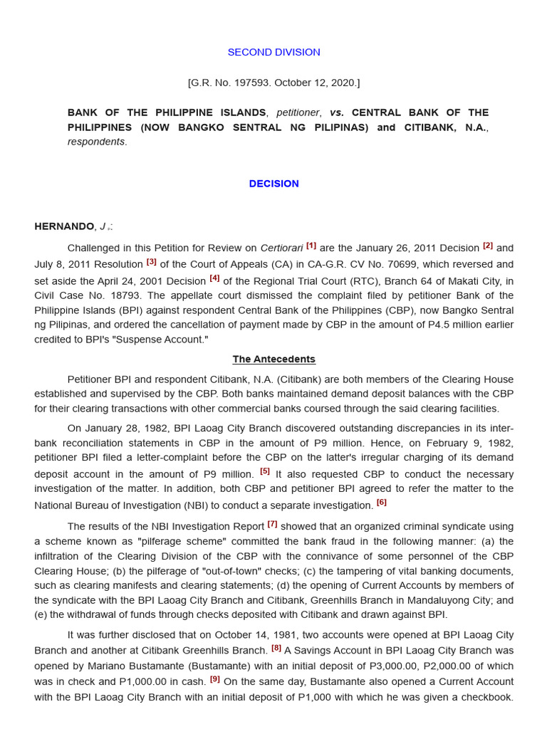 BPI vs. Central Bank: Bank Fraud Case | PDF | Legal Liability | Lawsuit