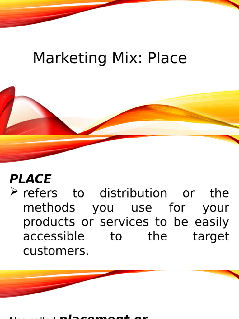 MARKETING MIX PLACE | PDF