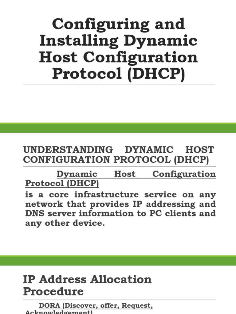 L3 - Configuring and Installing Dynamic Host Configuration Protocol - Q3 | PDF | Ip Address ...