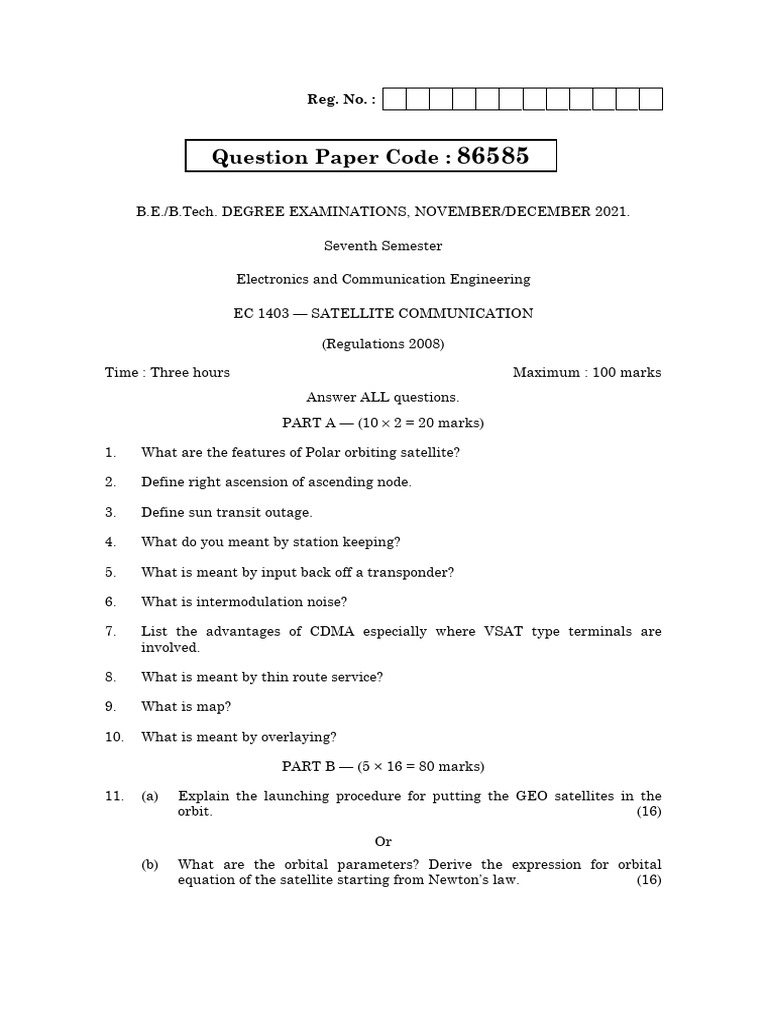 Ece-Nd-2021-Ec 1403-Satellite Communication-379614343-86585 (Ec1403 ...