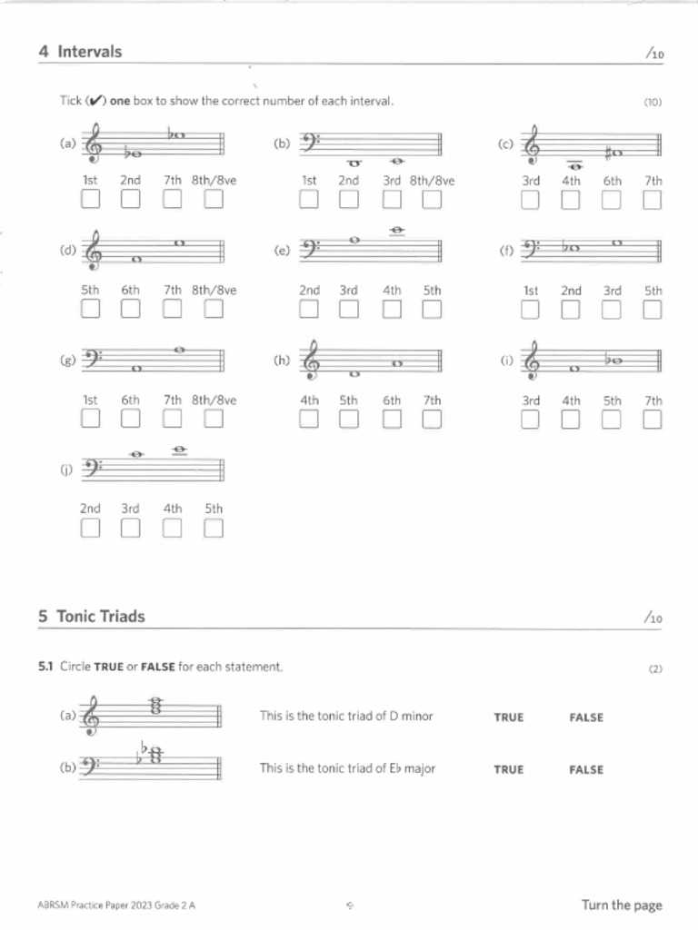 ABRSM Grade 2 - Practice Paper-9 | PDF