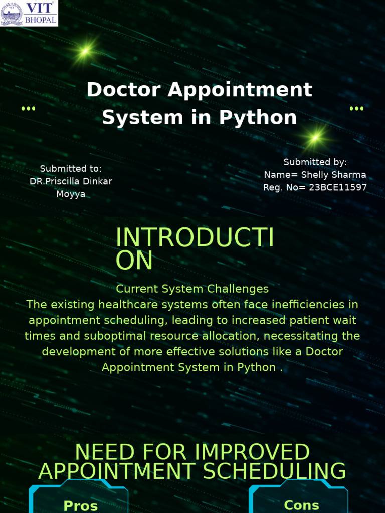 Python Doctor Appointment System | PDF | Health Care | Machine Learning