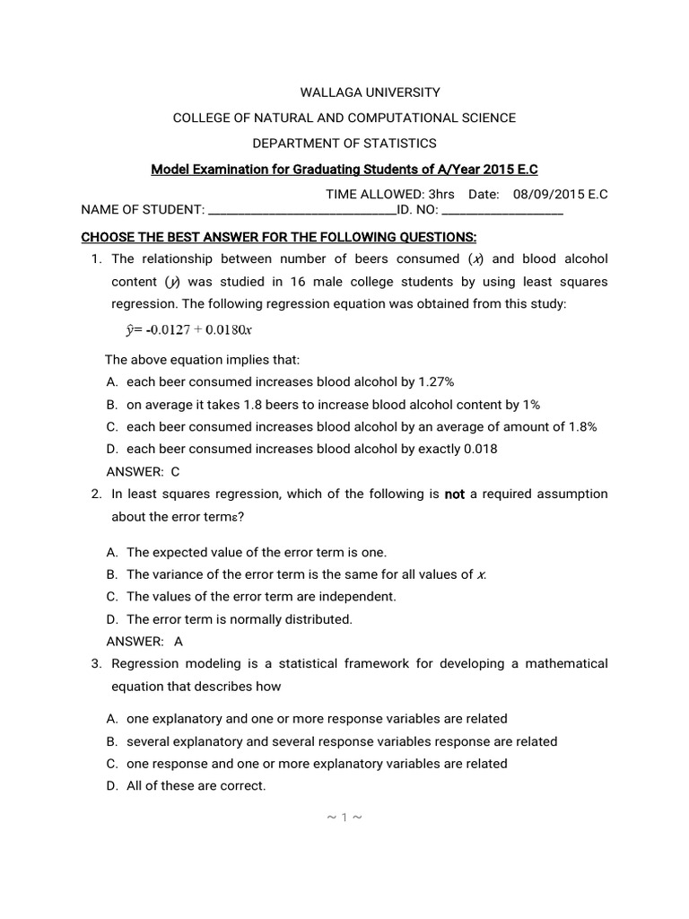 Exit Welga Model Examination | PDF