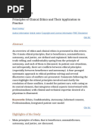 Beauchamp and Childress' Bioethics Principles | PDF | Autonomy | Bioethics