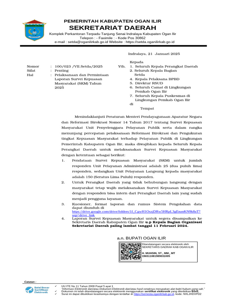 Surat PERMINTAAN SKM 2025 | PDF