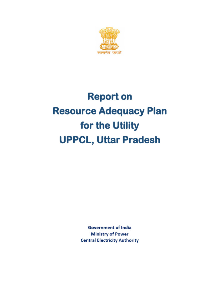 Resource Adequacy Report Uttar Pradesh UPPCL-1 | PDF | Solar Power ...
