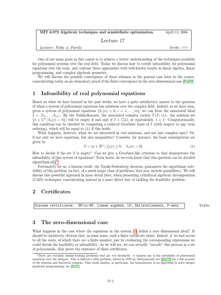 Lecture 17 Pdf Equations Polynomial
