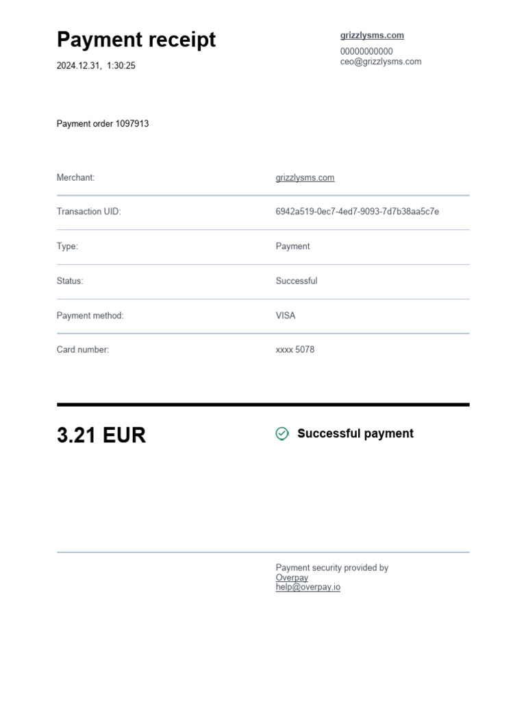 Facture Grizzly Number Account | PDF