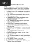 Mental Health Literacy Scale (MHLS) | PDF | Anxiety | Depression (Mood)