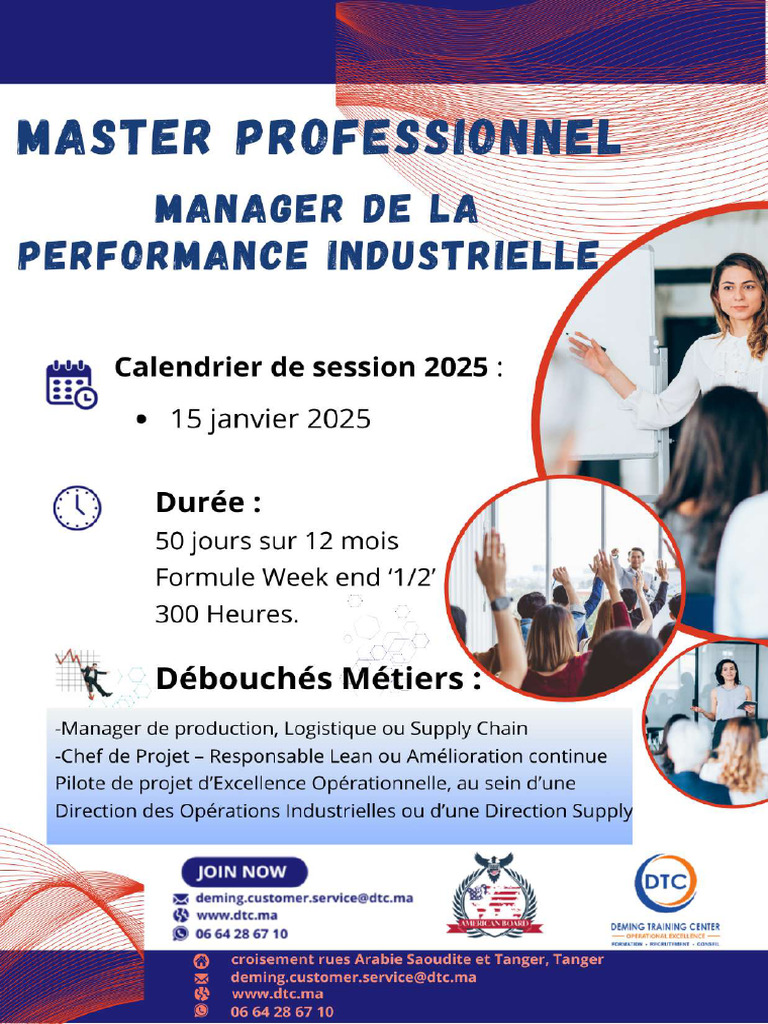 Master Professionnel Manager de La Performance Industrielle | PDF