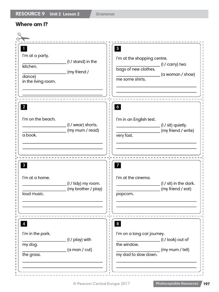 EC A2+ Unit 2 Grammar Karty Pracy | PDF